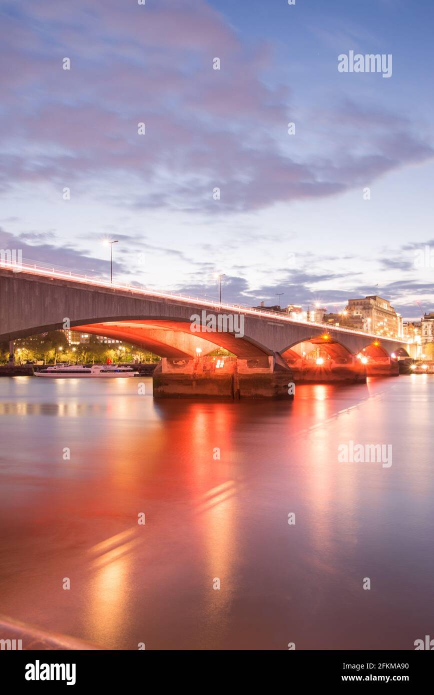 Illuminated River Waterloo Bridge by Giles Gilbert Scott Lifschutz ...