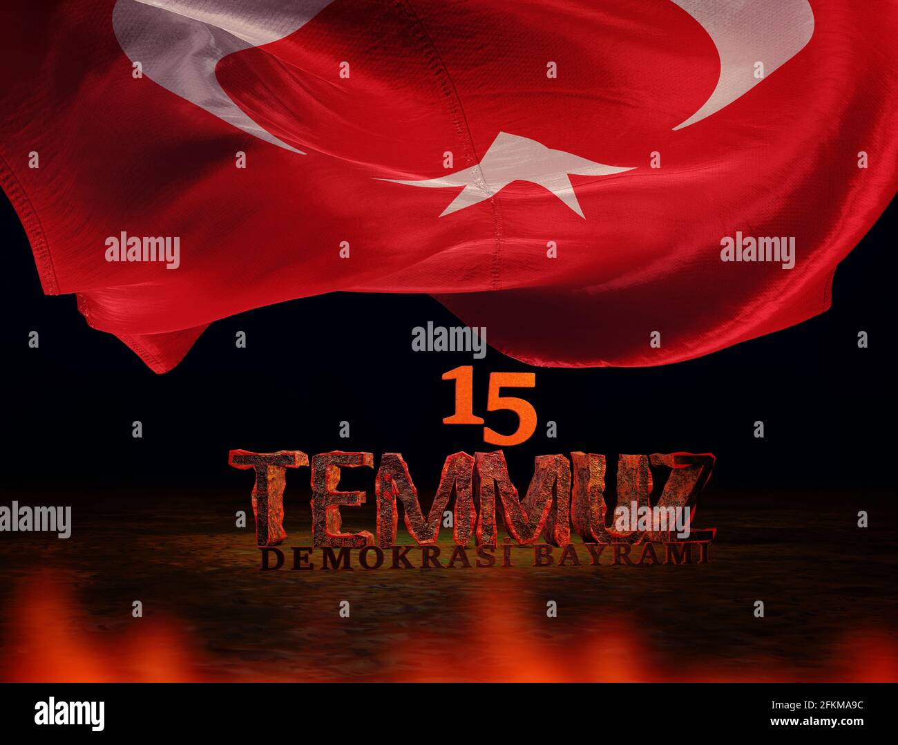 Turkish Flag, Flag design and presentation study - Turkey : 3D ...