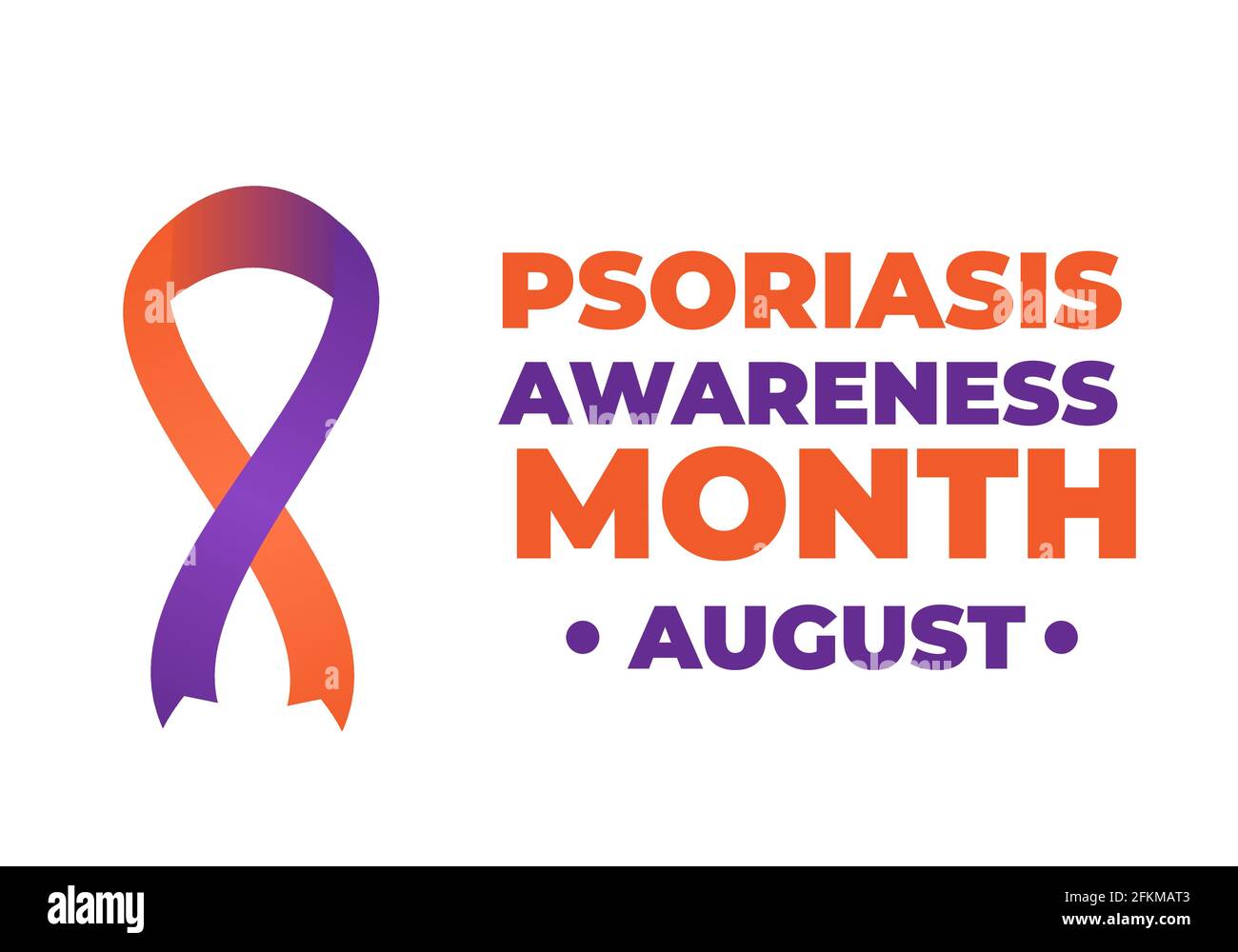 Psoriasis Awareness Month typography poster with lettering and Orange ...