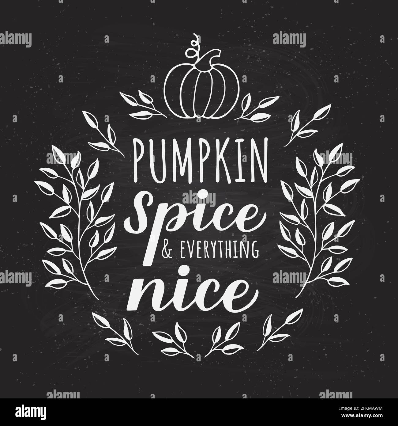 Pumpkin Spice and Everything Nice calligraphy hand lettering on ...
