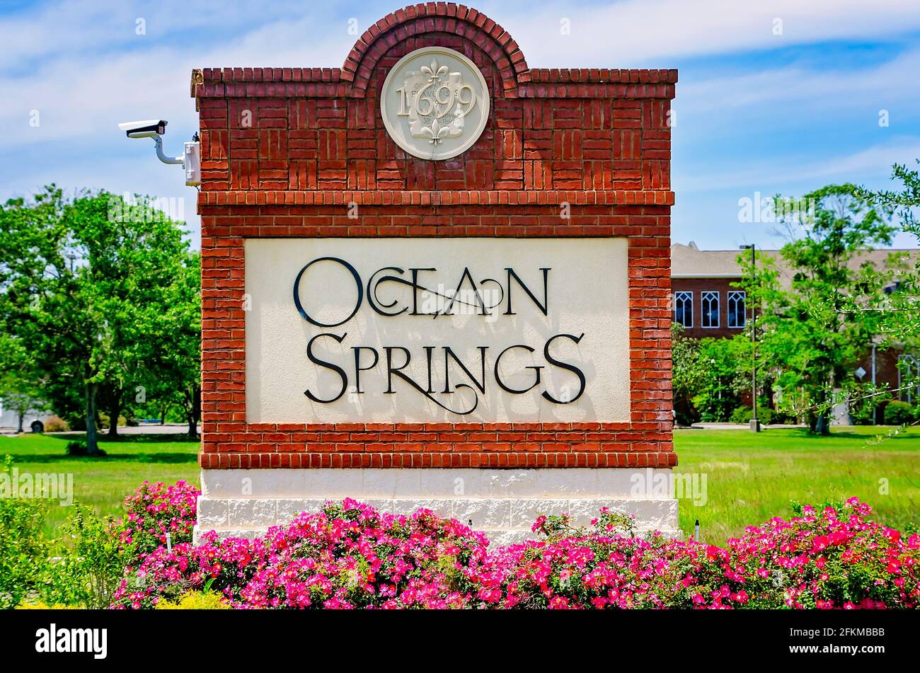 A sign welcomes visitors to Ocean Springs, May 1, 2021, in Ocean ...