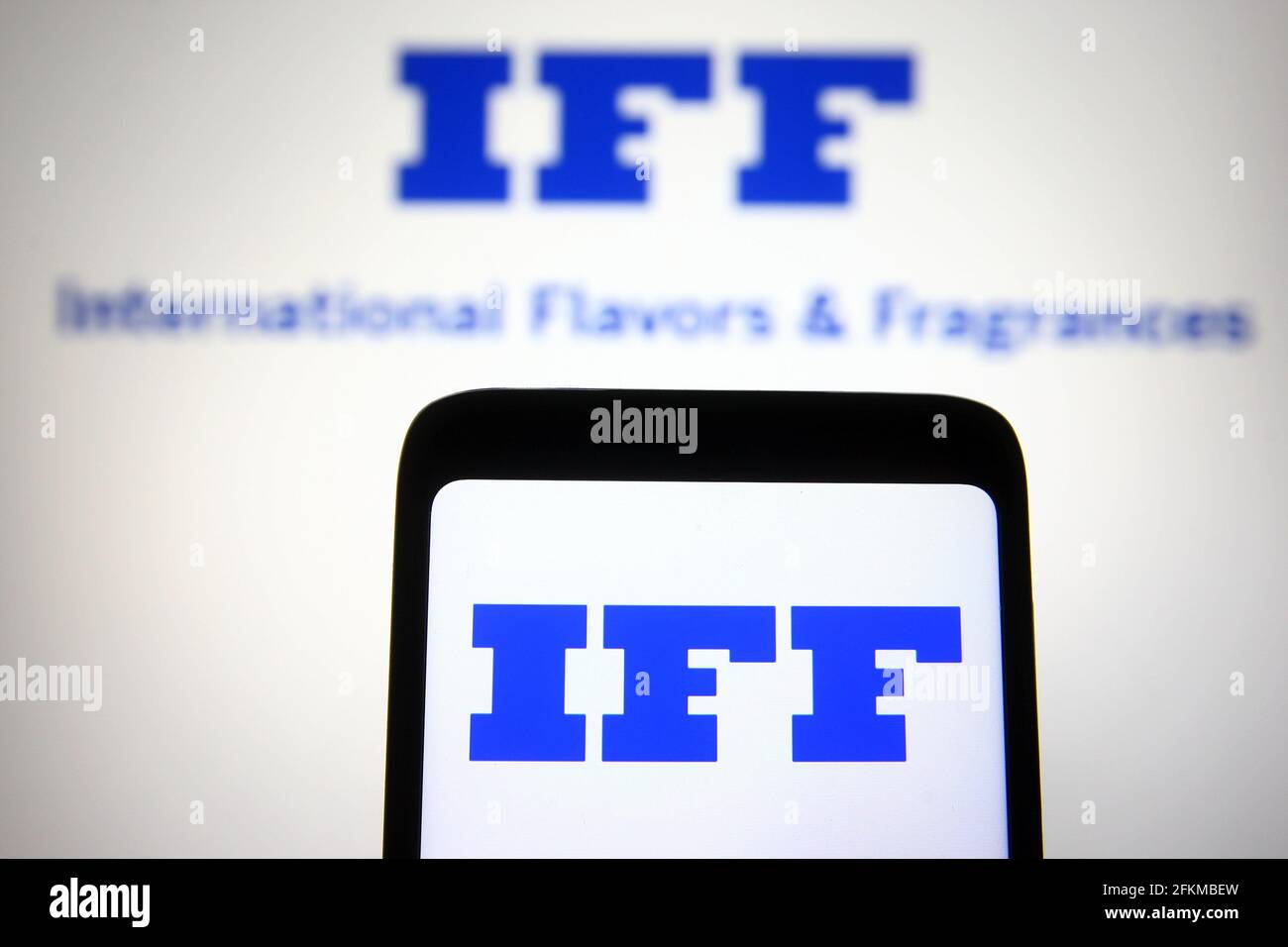 In this photo illustration an International Flavors & Fragrances (IFF ...