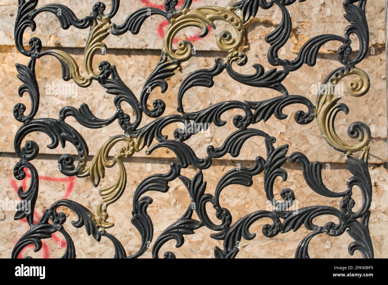 Example of art patterns applied on metals Stock Photo - Alamy