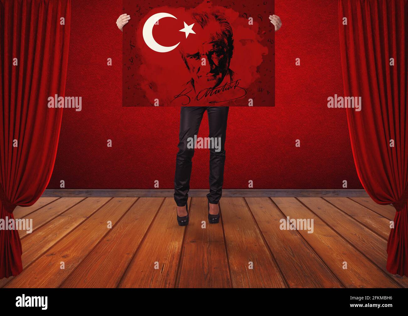 Turkish Flag, Flag design and presentation study - Turkey : 3D ...