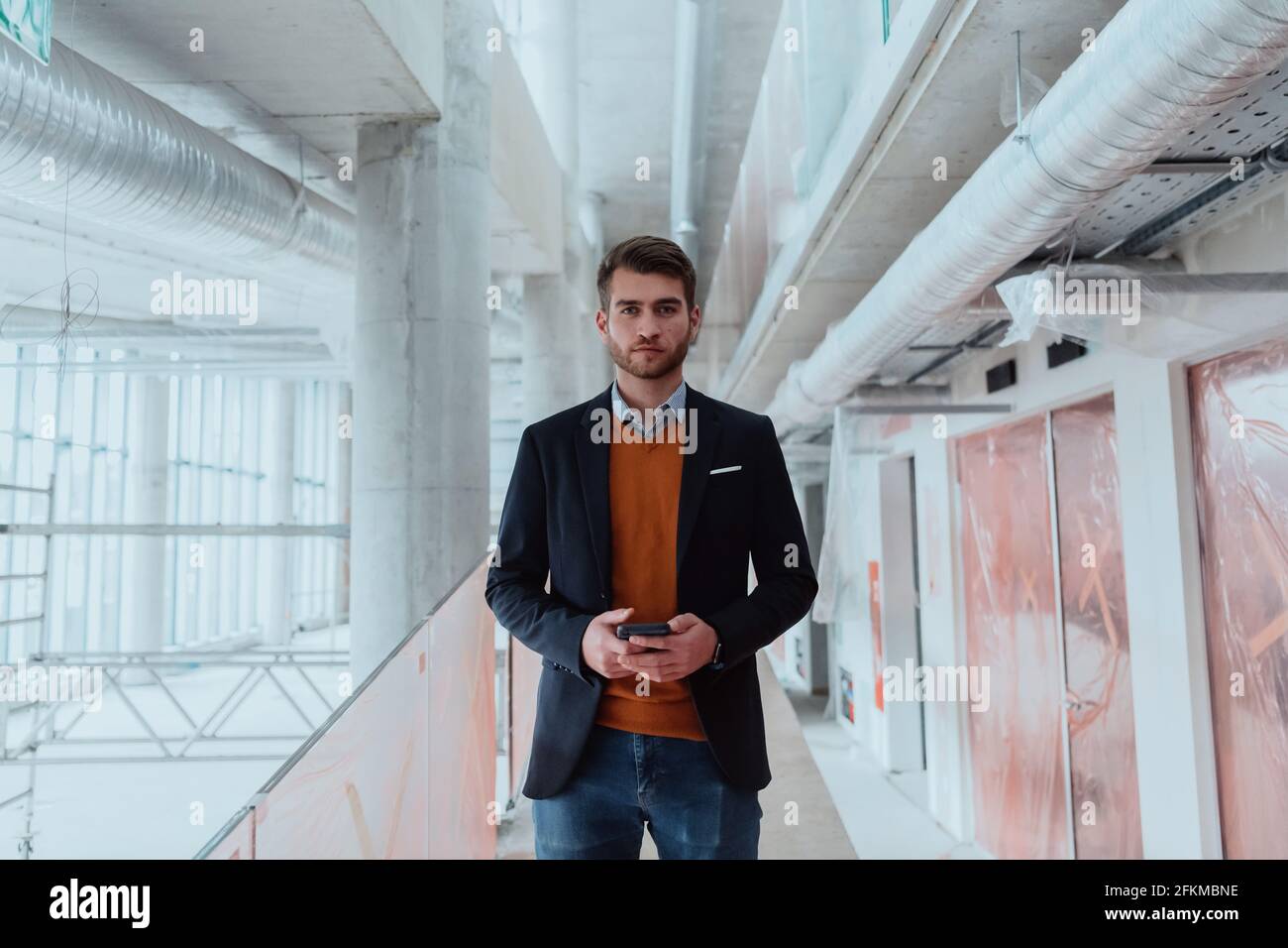 Overseeing construction site handsome hi-res stock photography and ...
