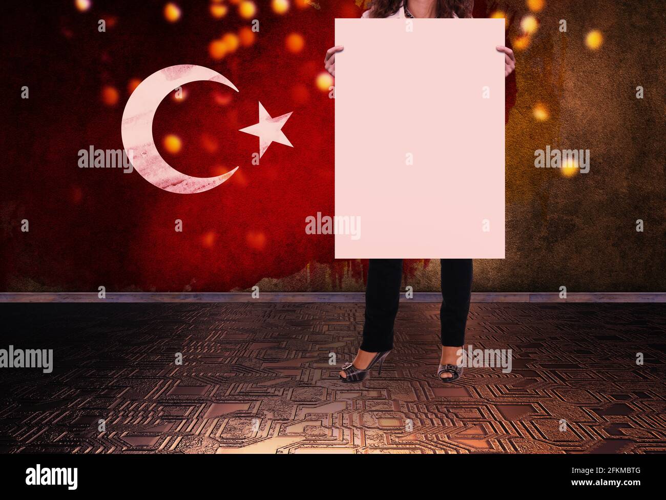 Turkish Flag, Flag design and presentation study - Turkey : 3D ...