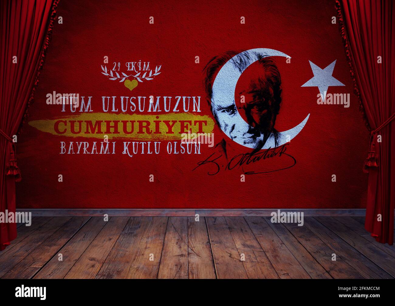 Turkish Flag, Flag design and presentation study - Turkey : 3D ...