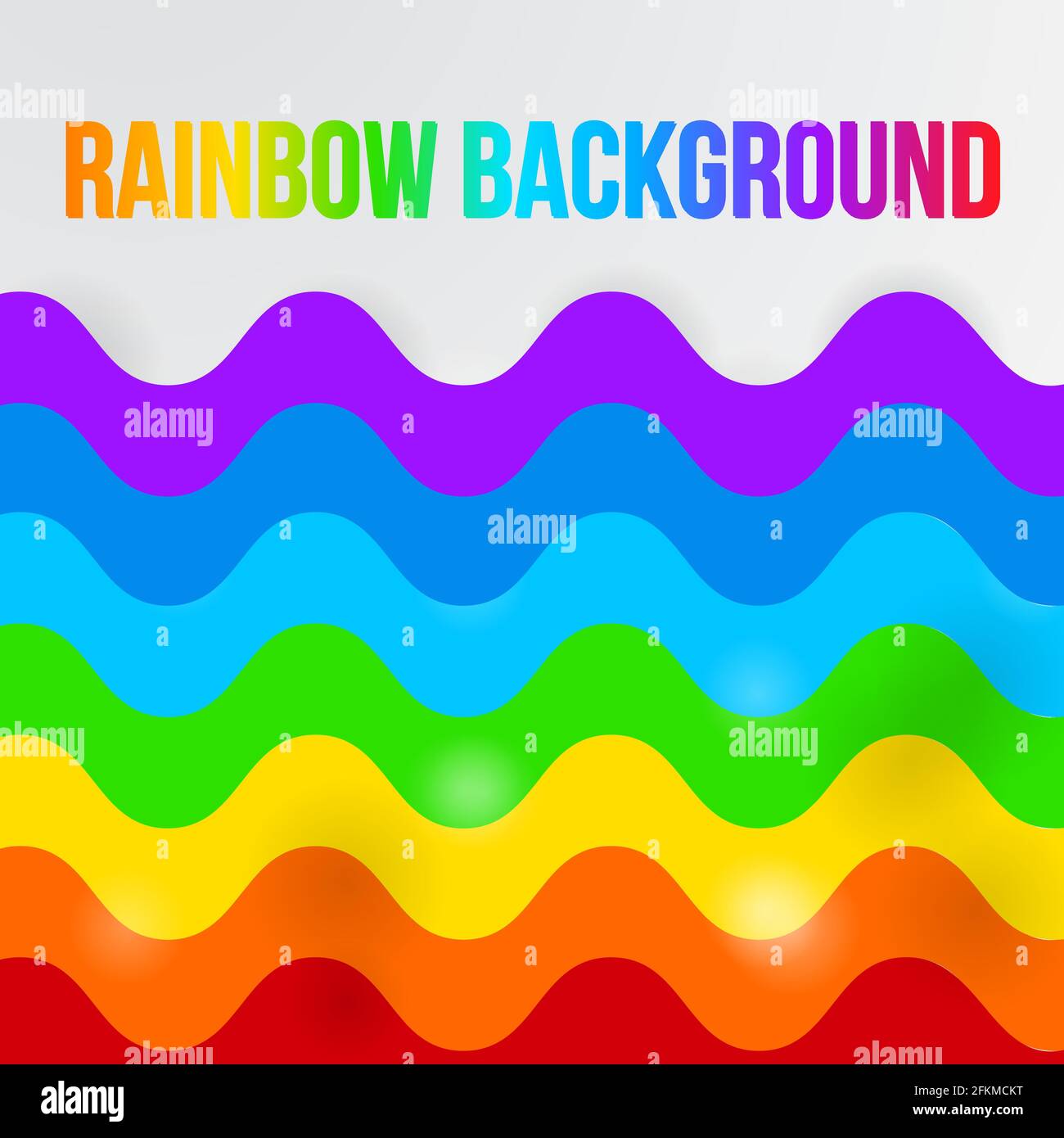 Rainbow abstract wavy background. Vector illustration Easy to edit design template for your ...