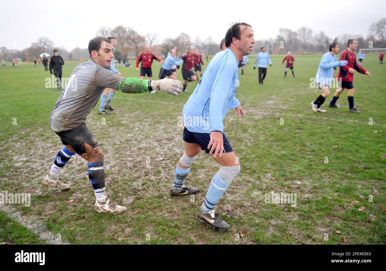 PAUL NEWMAN'S CHARITY FOOTBALL MATCH. 23/11/2008. L-R BBC REPORTER IN ...