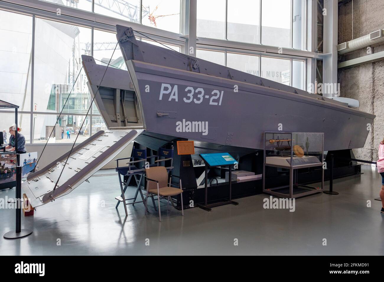 The Atrium of the Louisiana Memorial Pavilion, Higgins boat, The ...