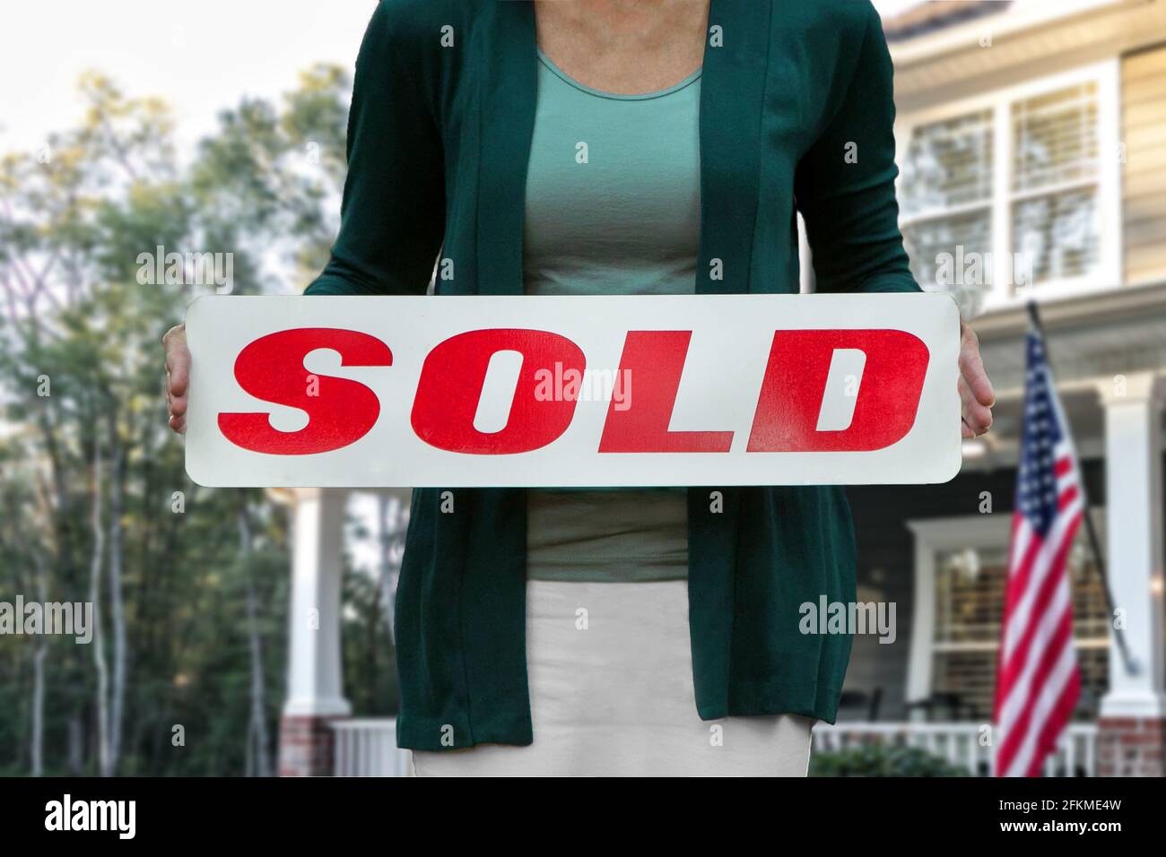 Lady Real Estate Sign