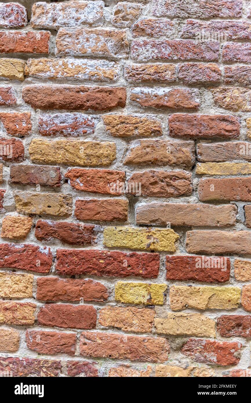 Red brick wall, Venice, Veneto, Italy Stock Photo - Alamy