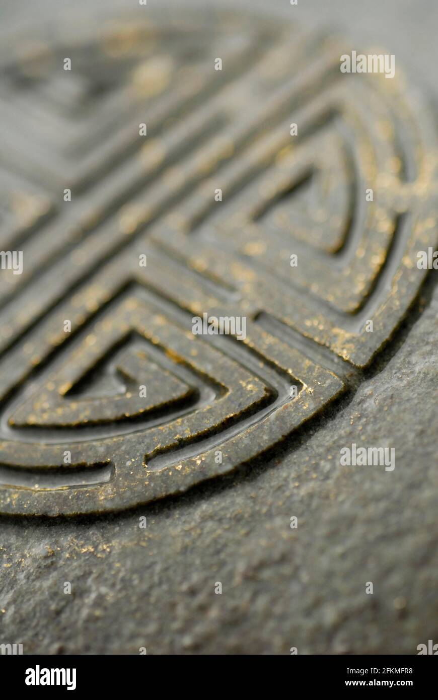 Japanese (Detail) stone sign, sign in stone, esotericism, close up ...