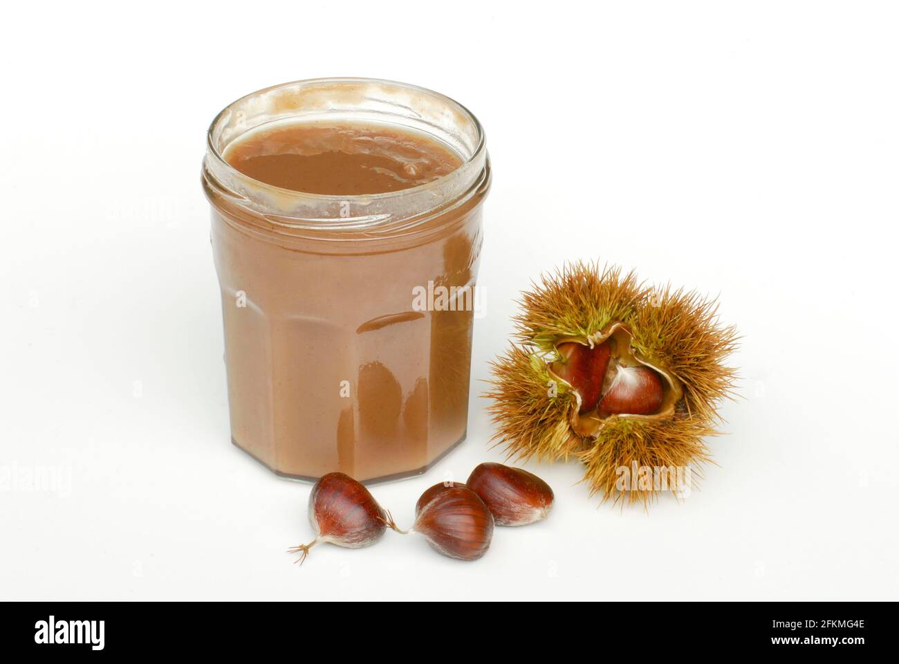 Chestnut jam in jar and chestnut jam, chestnut, chestnut, chestnut ...