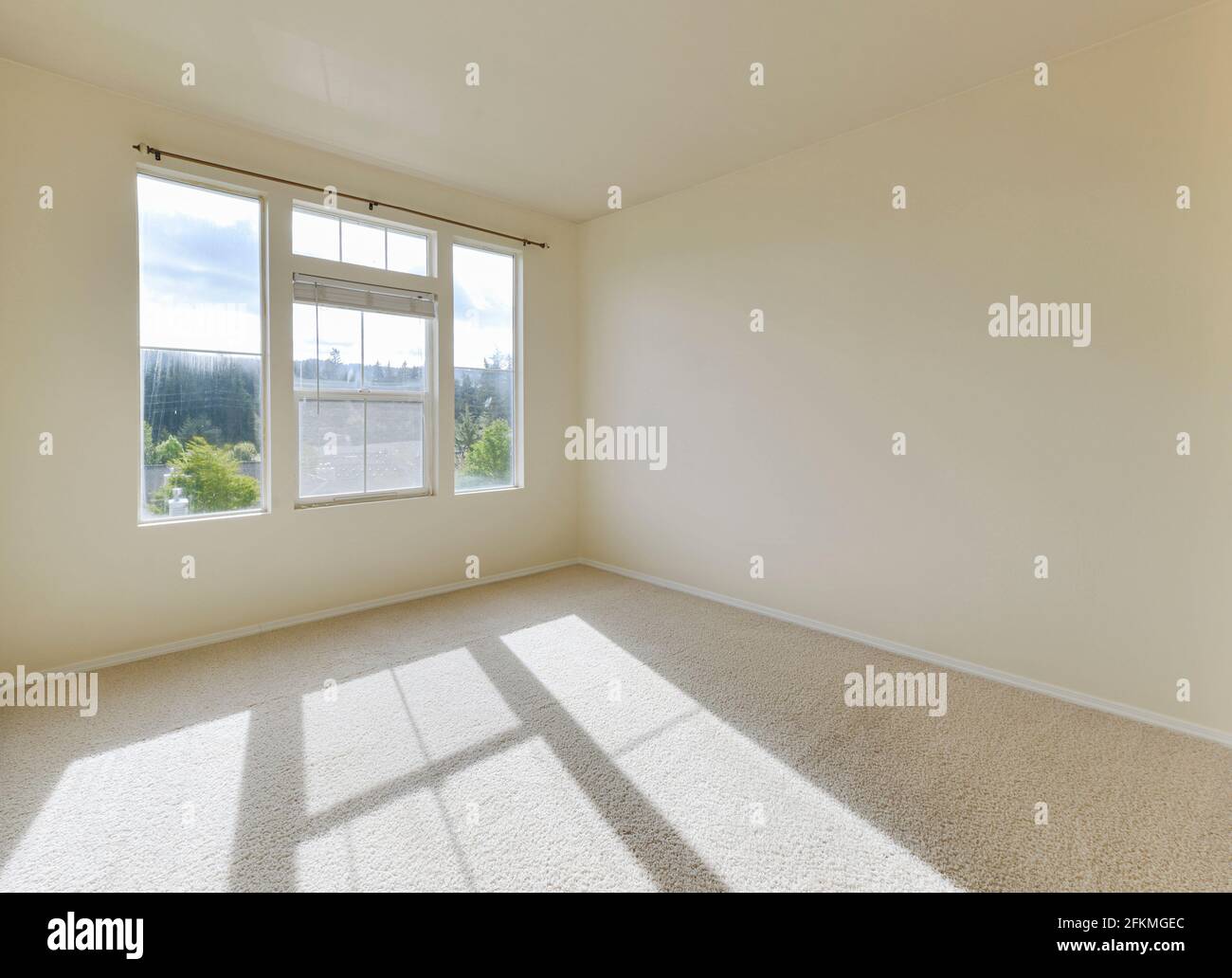 Modern residential empty bedroom interior Stock Photo - Alamy