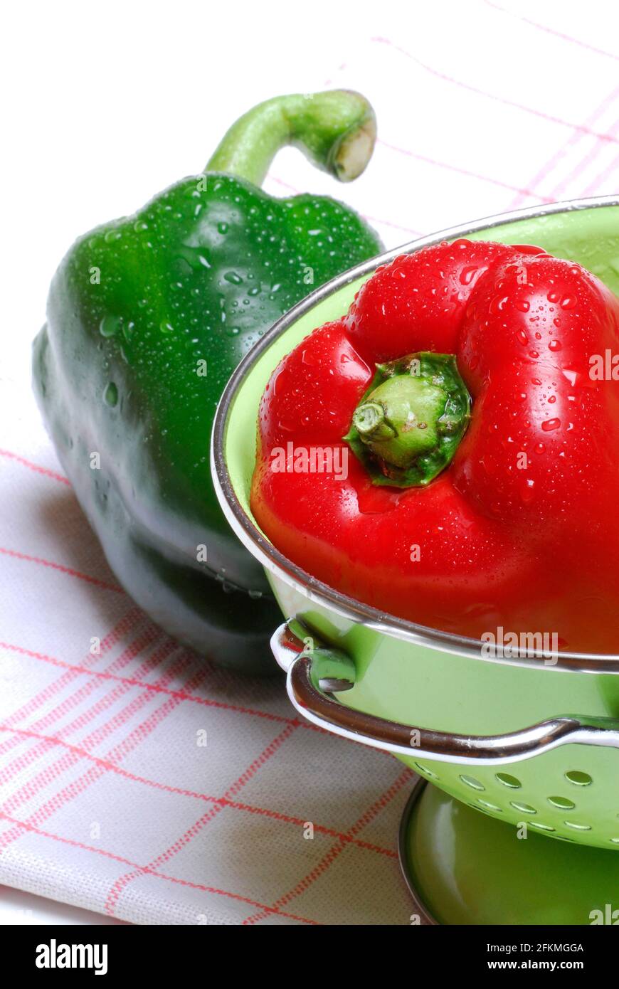 Green and red peppers in shell, peppers Stock Photo - Alamy