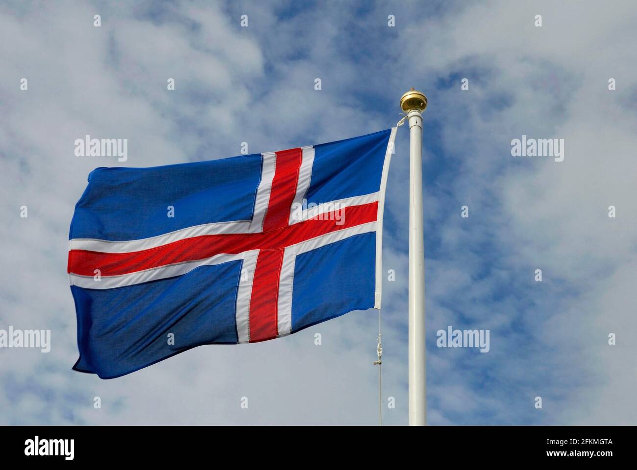 National flag of Iceland Stock Photo - Alamy