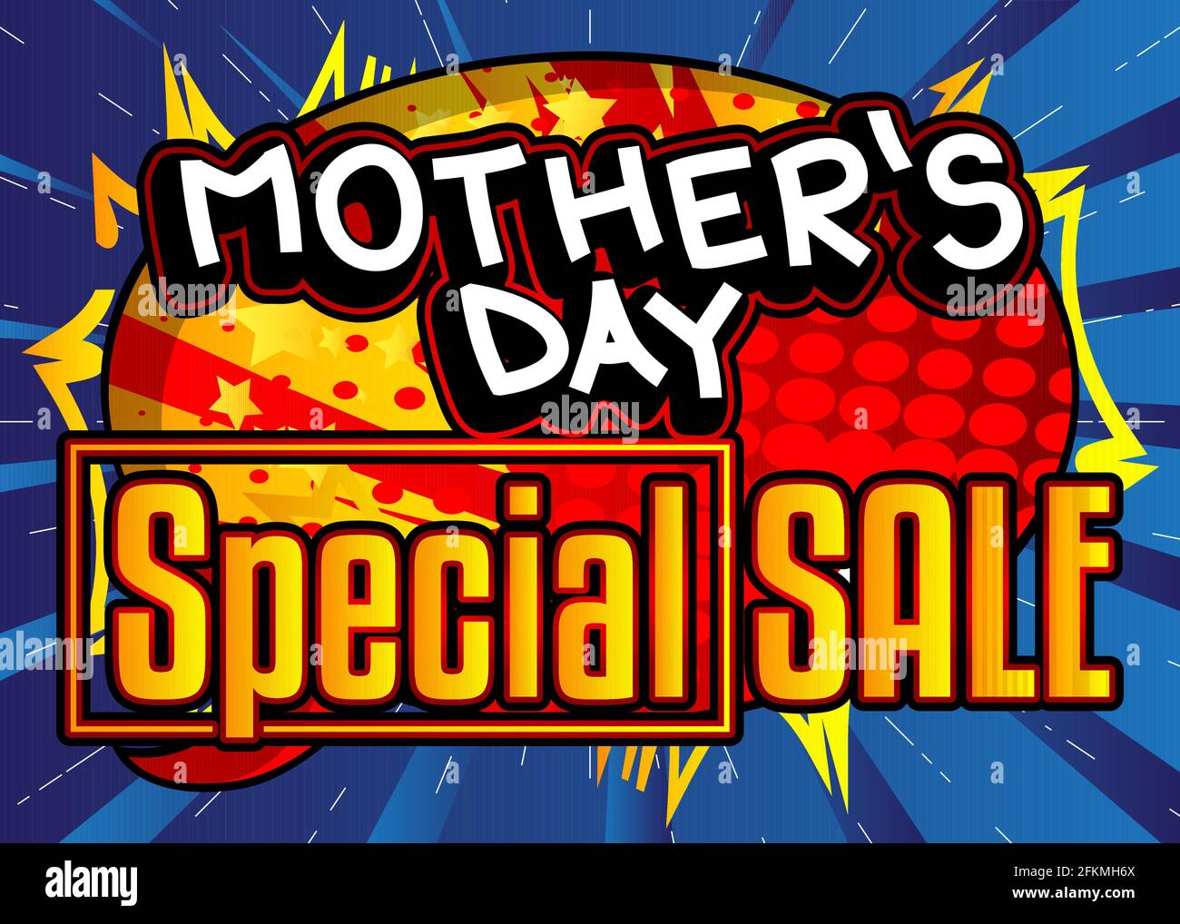 Mother's Day Special Sale - Comic book style text. Holiday promotion ...