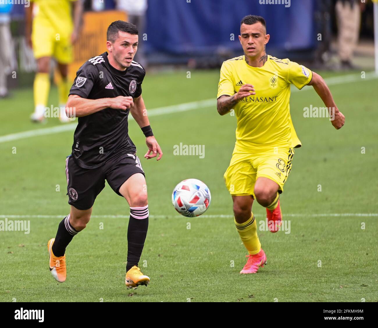 Nashville, TN, USA. 02nd May, 2021. Inter Miami midfielder, Lewis ...