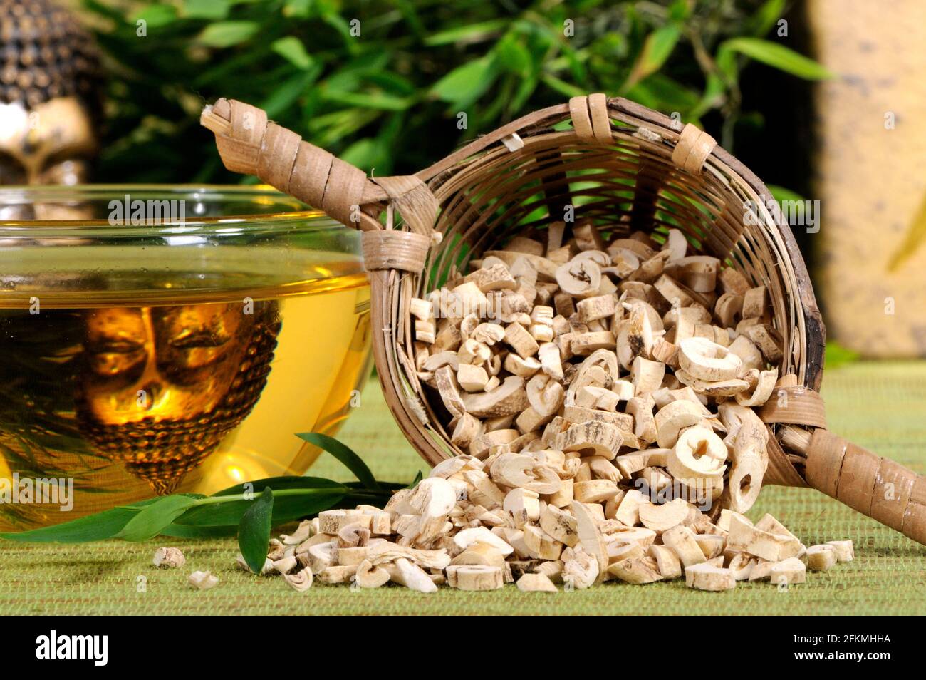 Cup of Diptam Root Bark Tea (Dictamni Cortex), Bai Xian Pi, Diptam Root ...