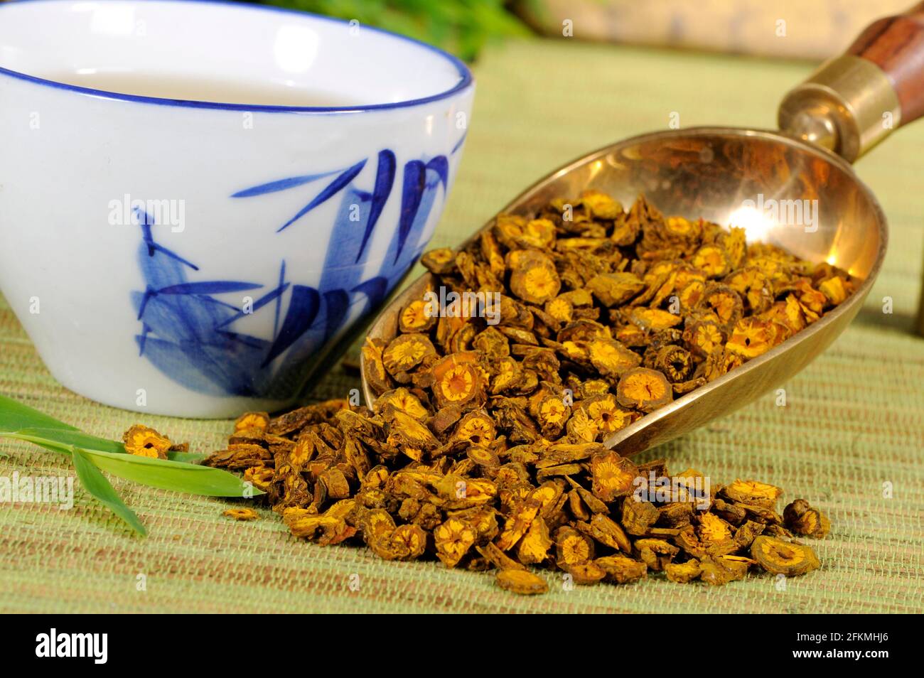 Cup of Golden Thread Root Tea (Coptidis Rhizoma), Huang Lian, Golden ...