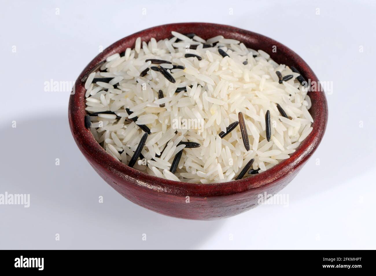 White and black basmati rice, wild rice Stock Photo - Alamy