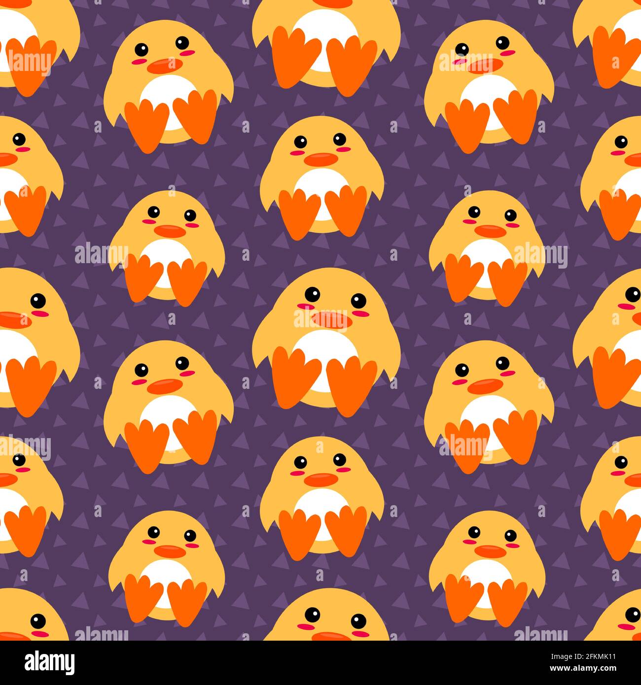 cute duck animal seamless pattern vector illustration Stock Vector ...