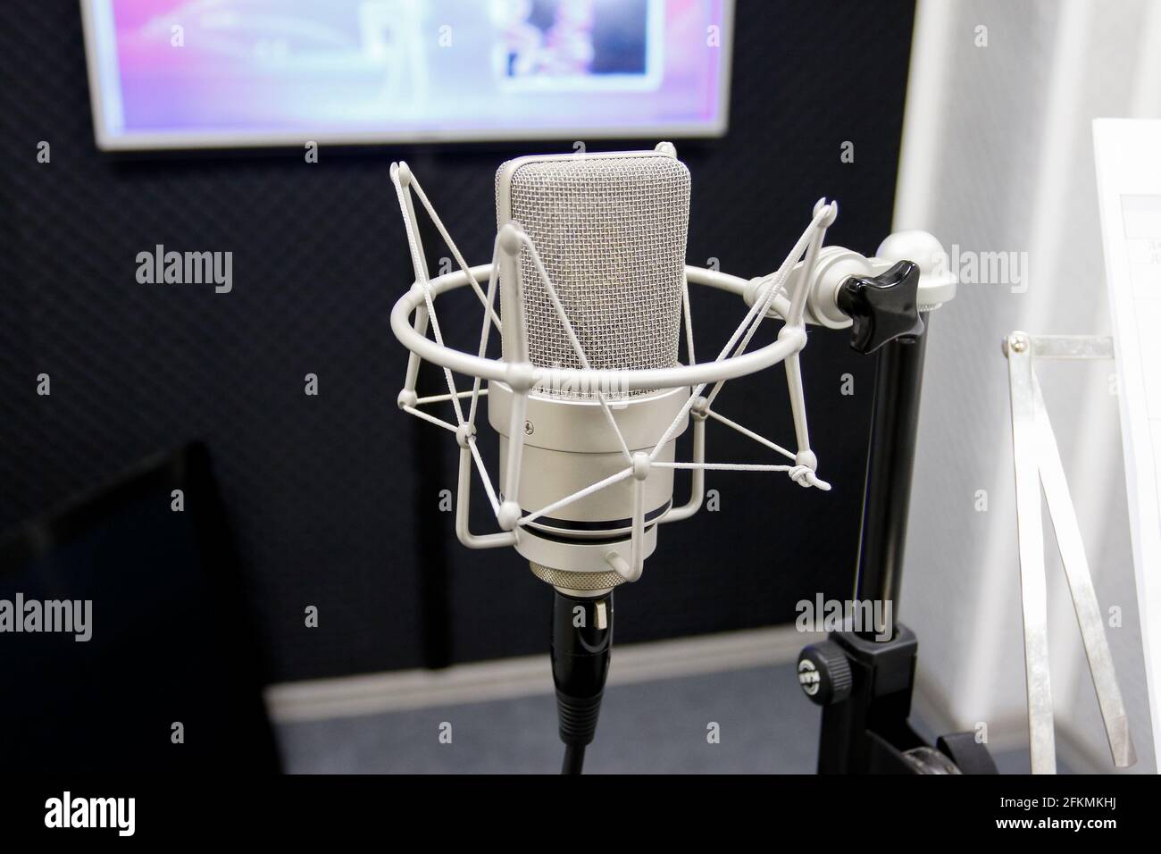 Studio microphone for professional recording. The sound recording ...