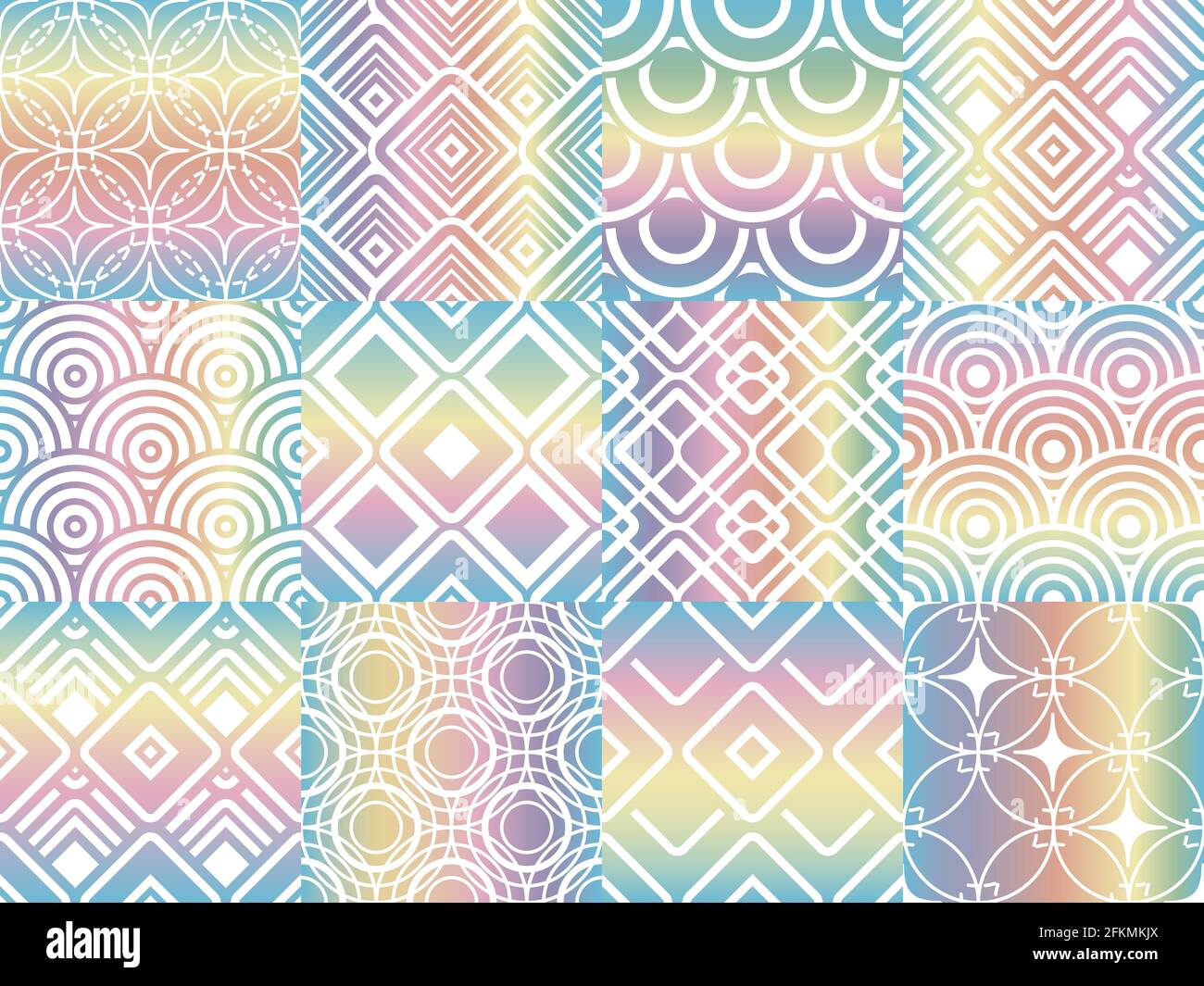 Metalic foil rainbow patterns Stock Vector Image & Art - Alamy