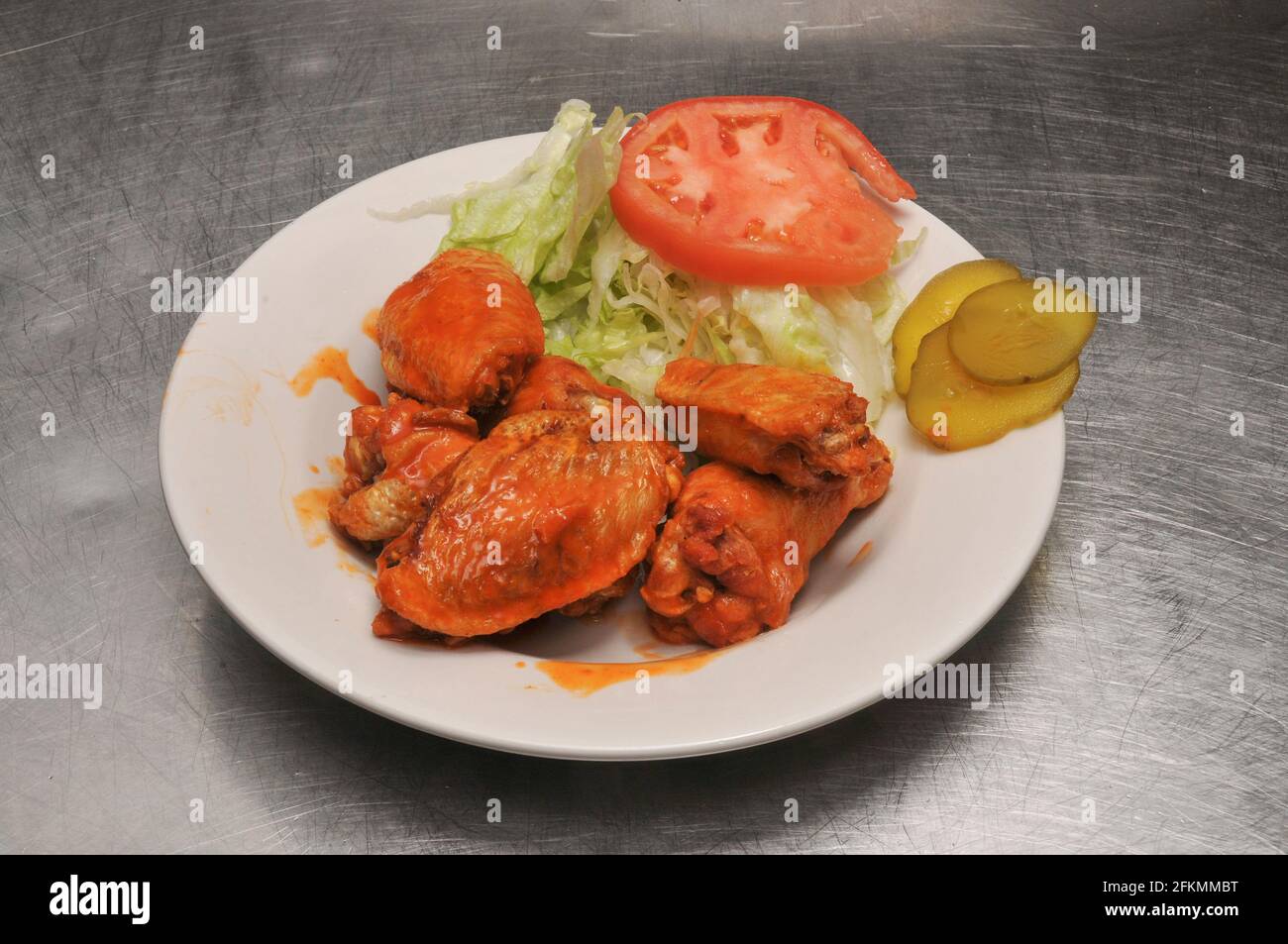 Authentic American cuisine food best known as buffalo hot wings Stock ...