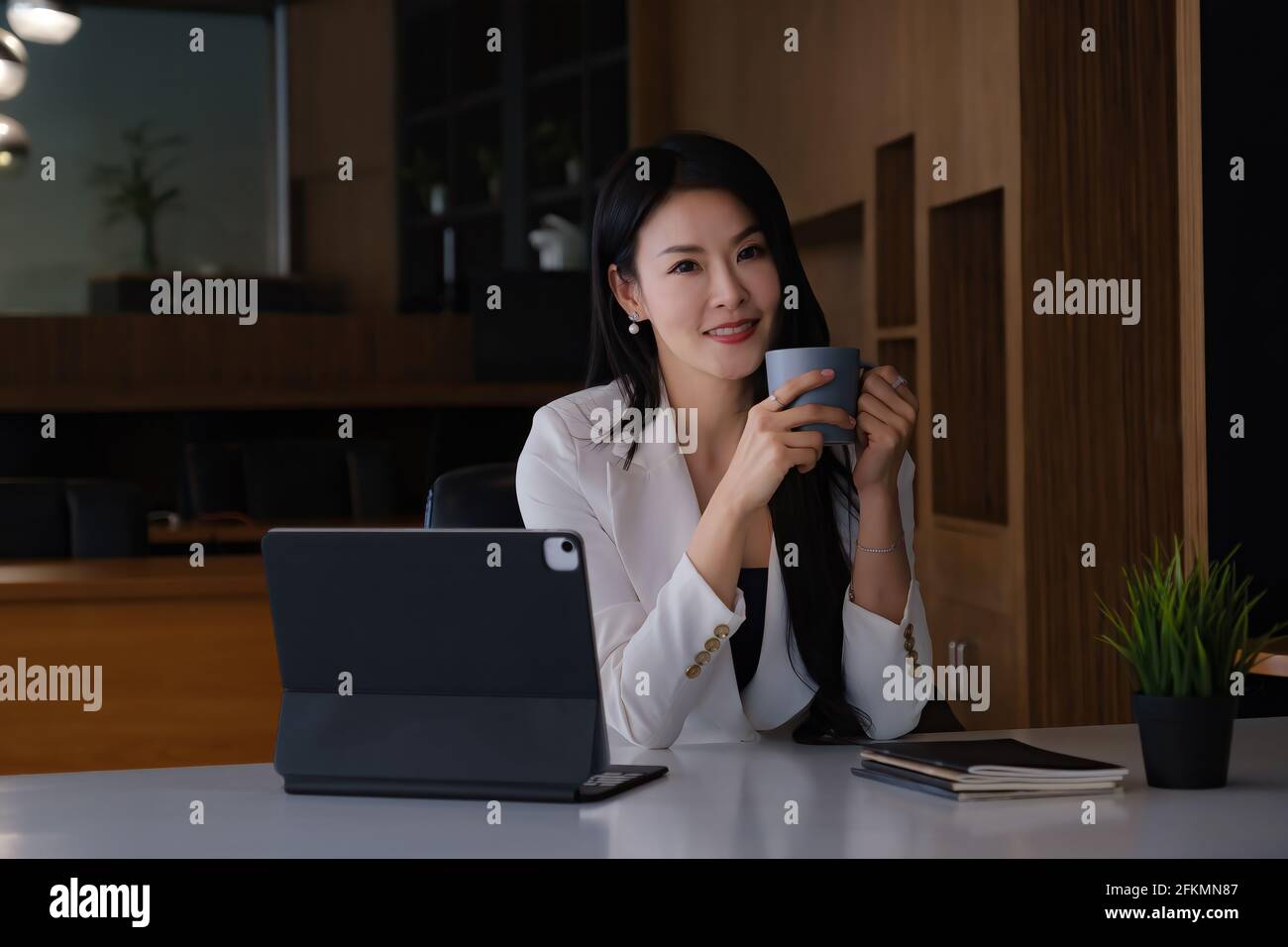 Secretary answering telephone and make an appointment client Stock ...