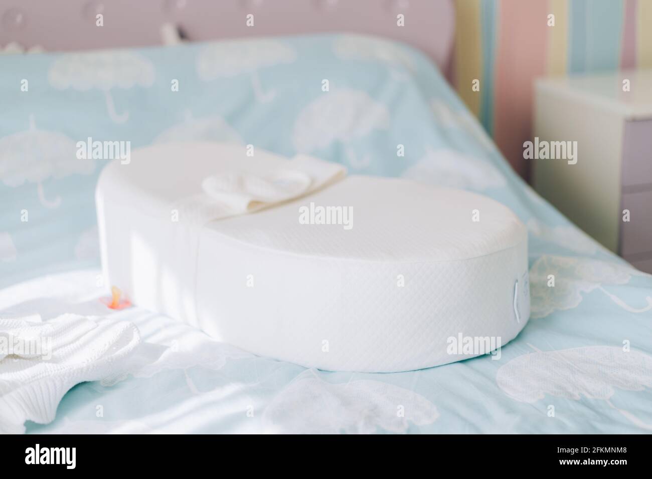 Child adoption and In Vitro Fertilization IVF . Empty cozy baby cot ...