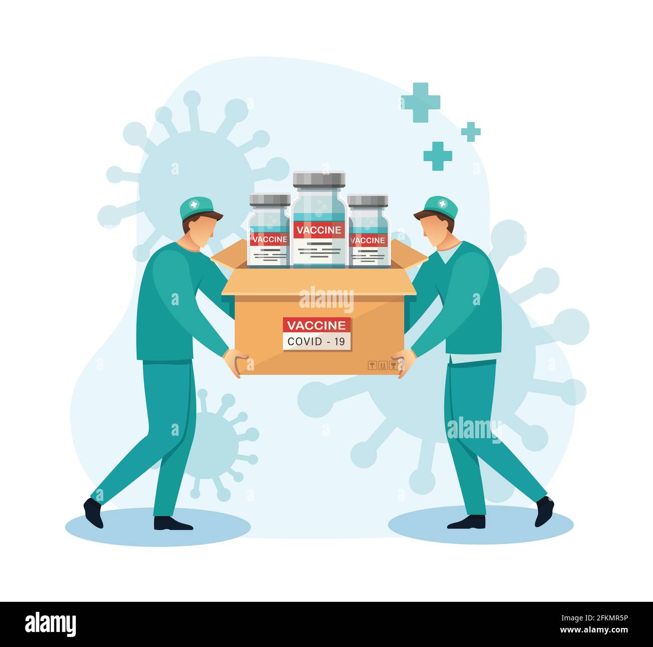 delivery of covid-19 vaccines. Medicine healthcare concept Stock Photo ...