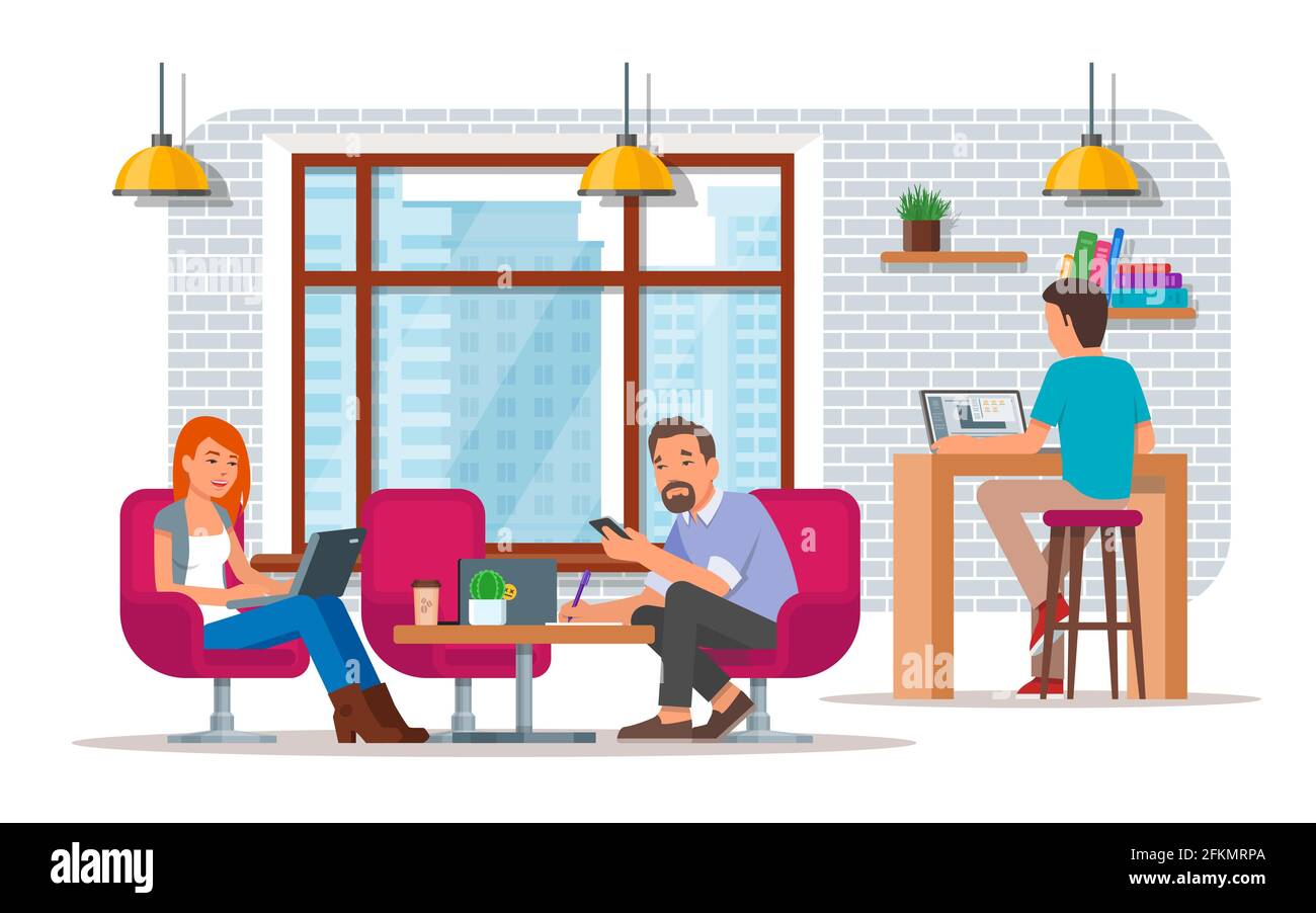 Conversation coworking Stock Vector Images - Alamy