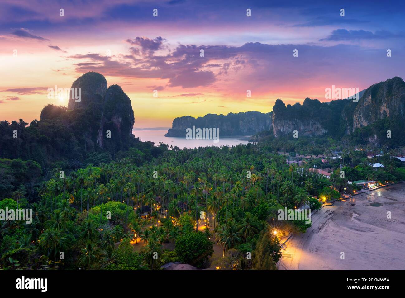 Aerial view famous railay beach hi-res stock photography and images - Alamy