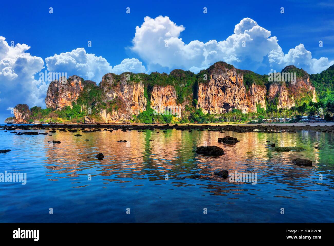 Beautiful scenic at tonsai beach in Railay, Krabi in Thailand Stock ...