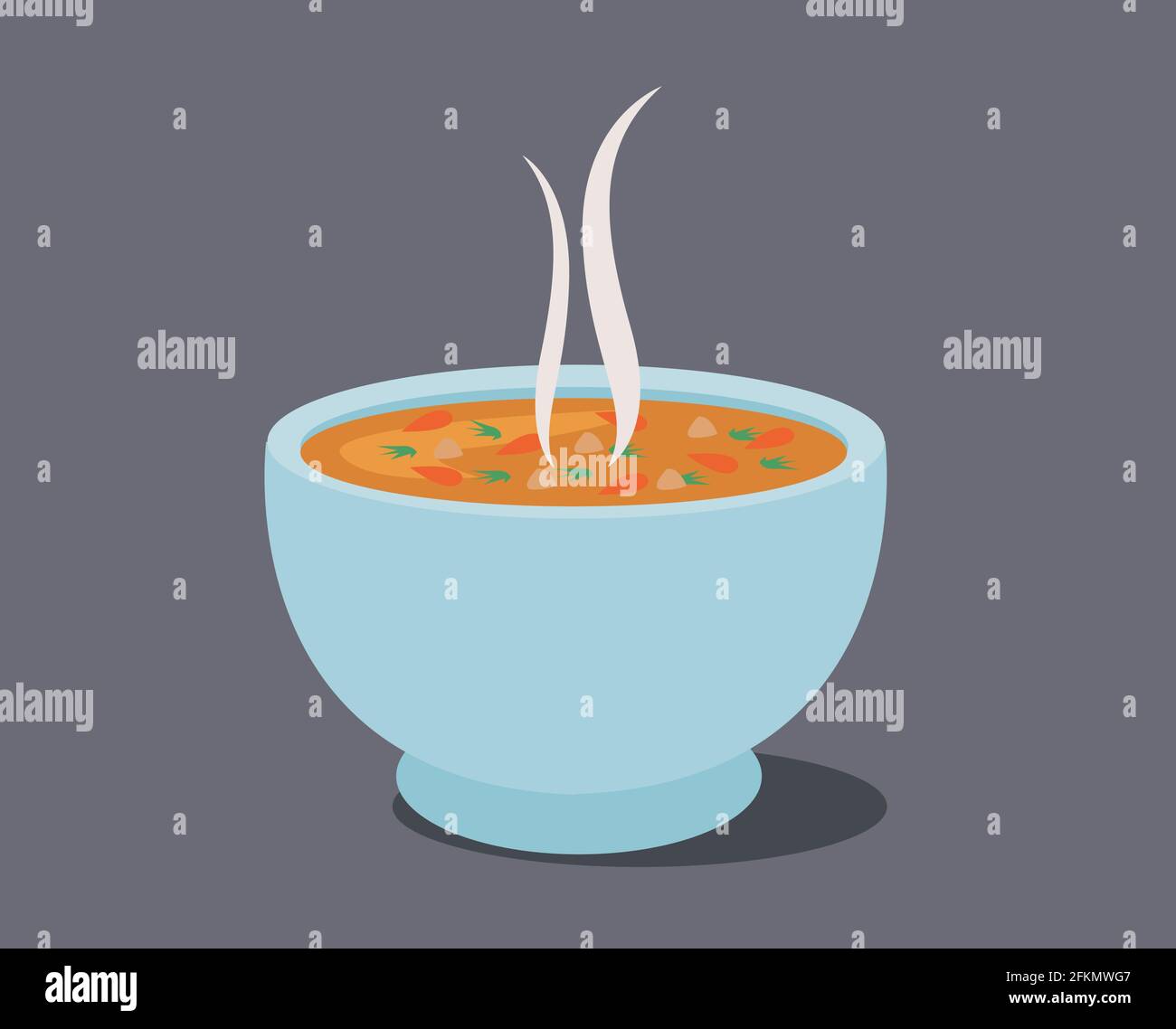 Hot vegetable soup vector illustration Stock Vector Image & Art - Alamy