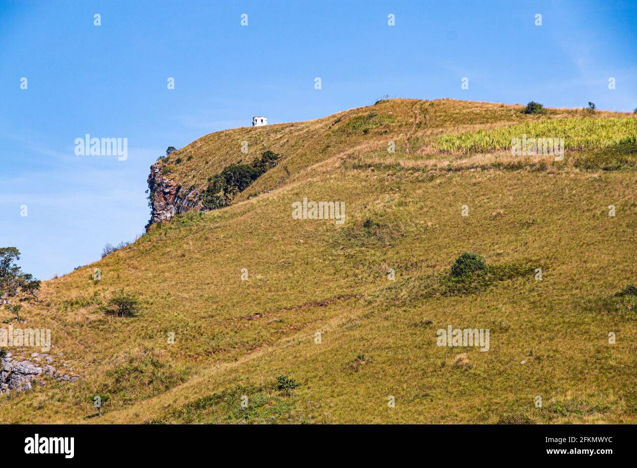 Old stone lookout tower constructed at top of cliff Stock Photo - Alamy