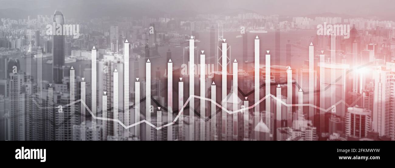 Financial growth chart graph diagram analysis big data trading ...