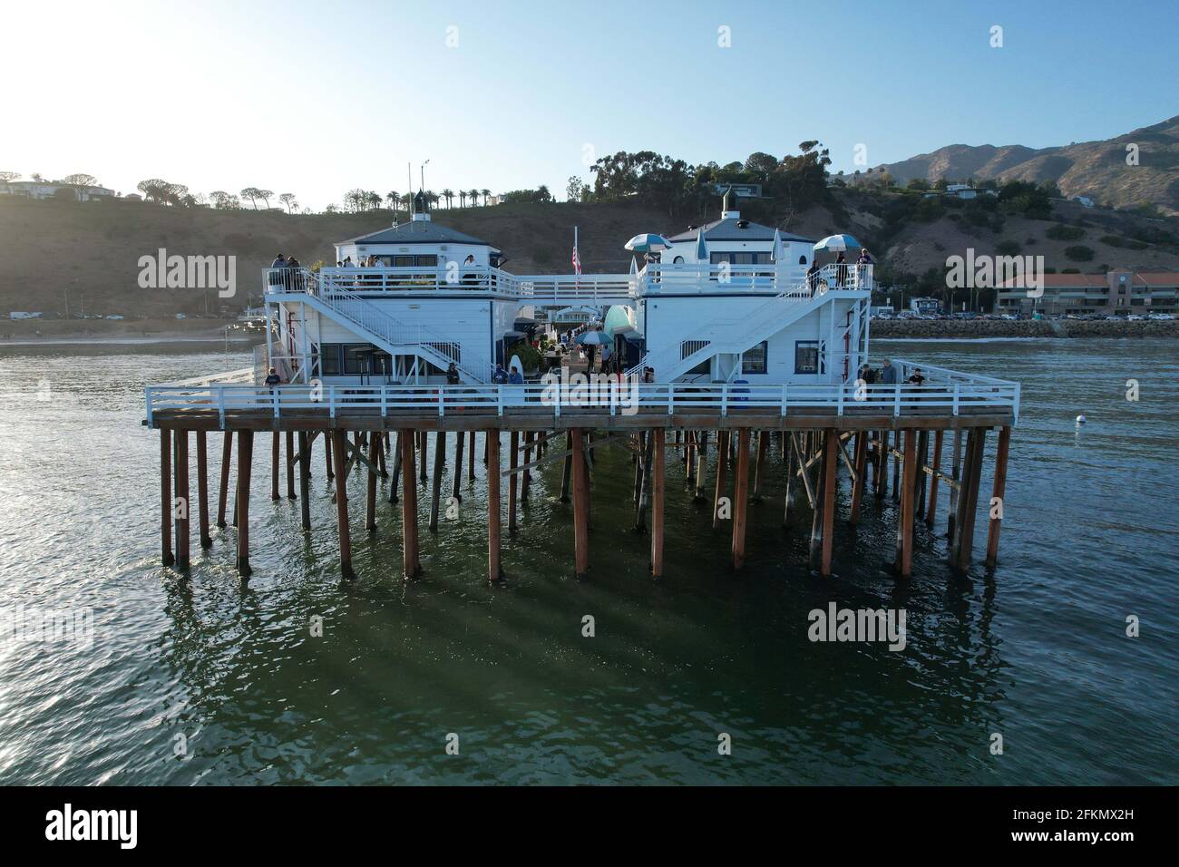 An aerial view of the Malibu Pier, Sunday, May 2, 2021, in Malibu ...