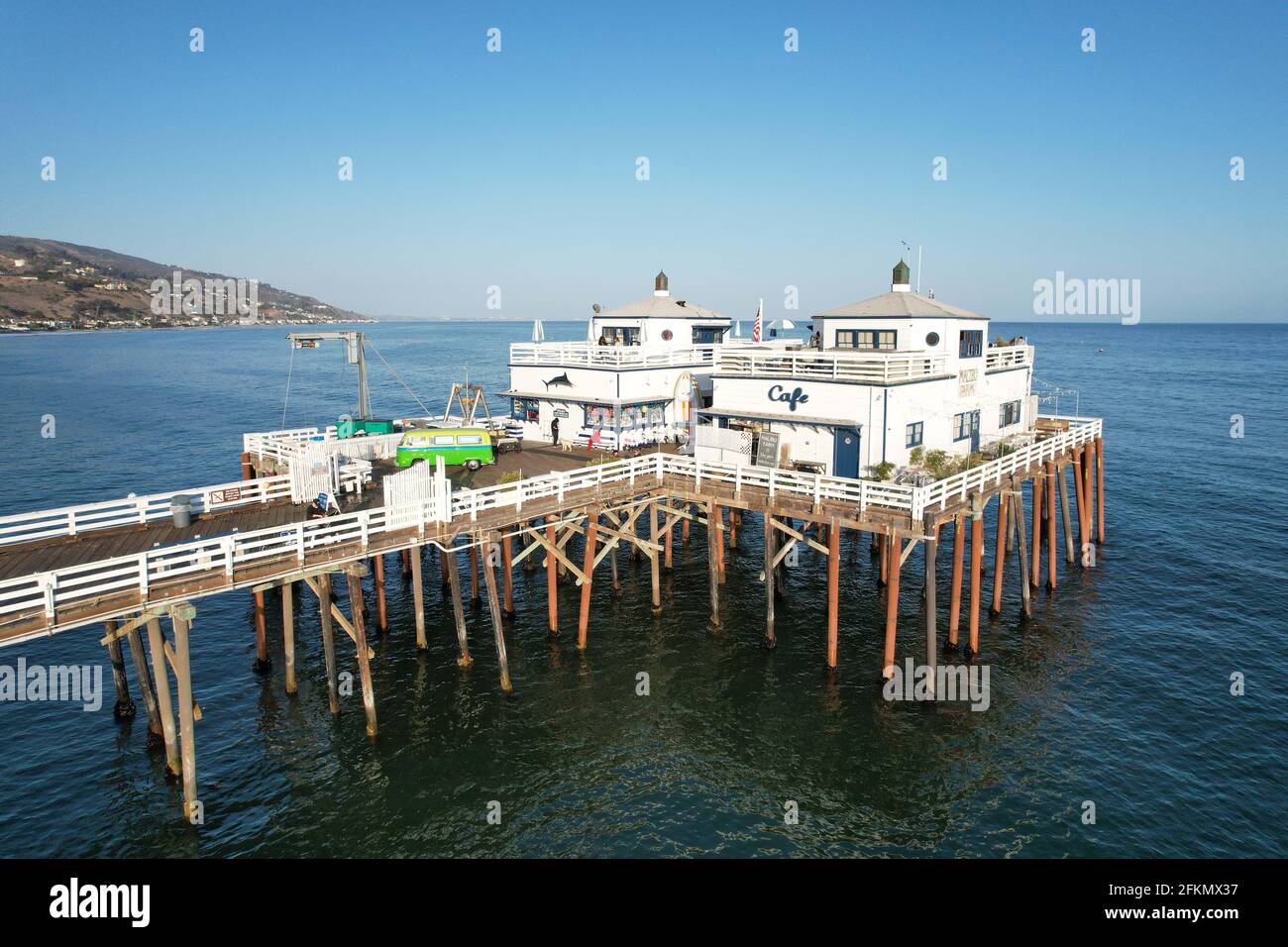 An aerial view of the Malibu Pier, Sunday, May 2, 2021, in Malibu ...