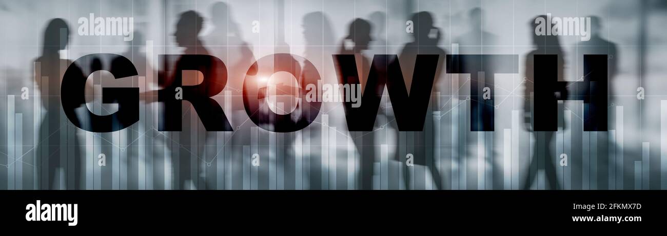 Growth Financial concept charts showing growing revenue on business ...