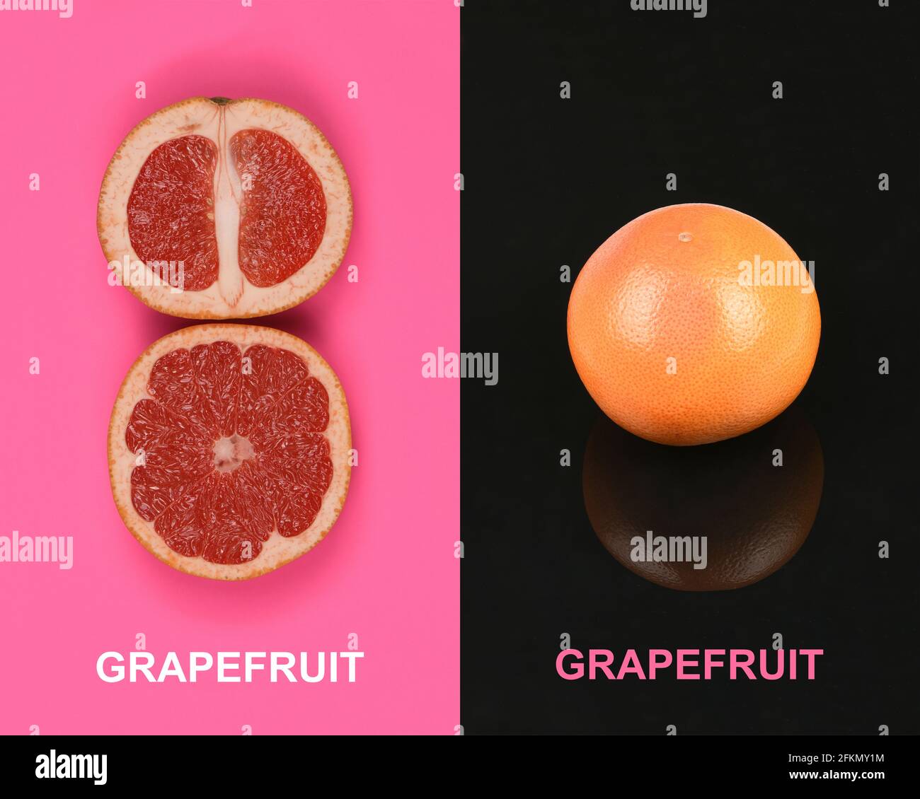 Creative layout made of grapefruit. High resolution photo. Full depth ...