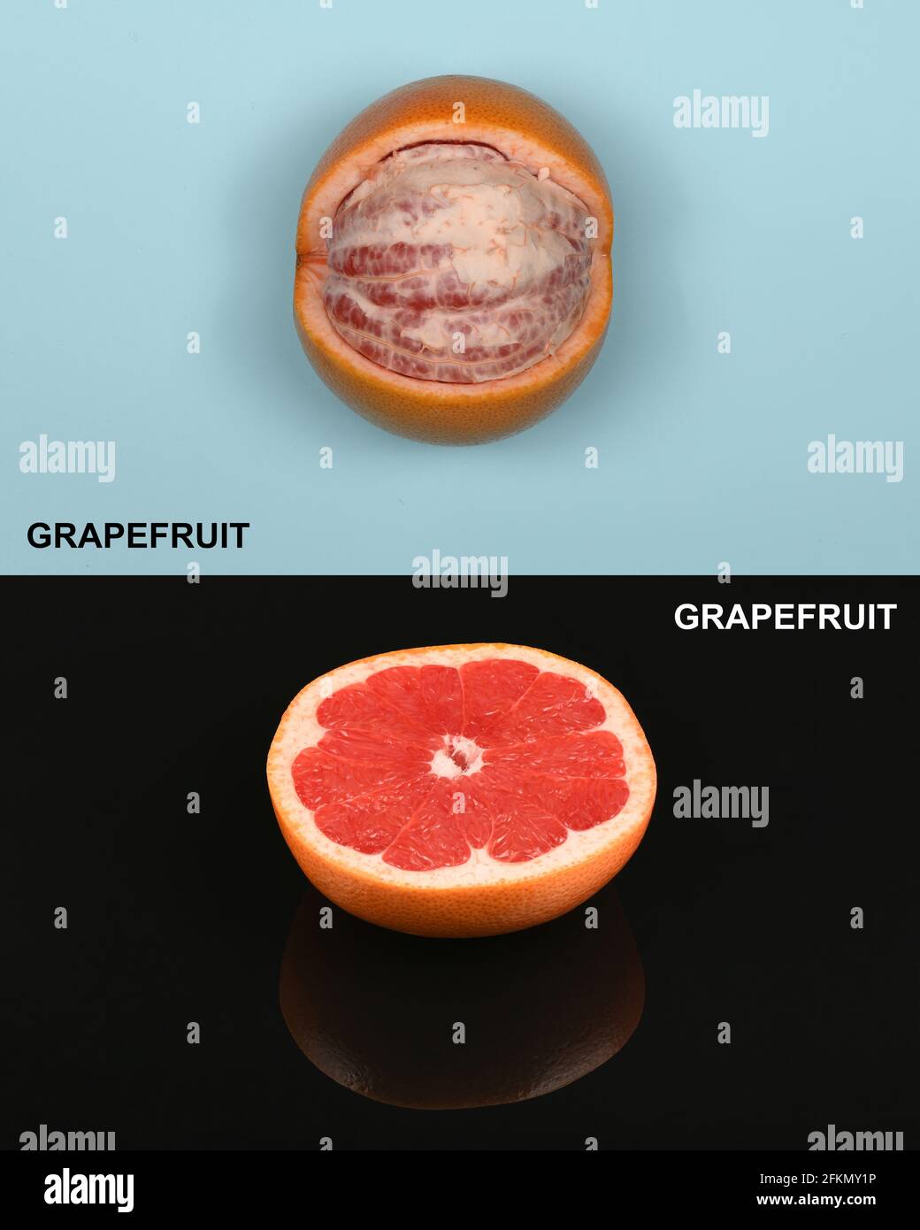 Creative layout made of grapefruit. High resolution photo. Full depth ...