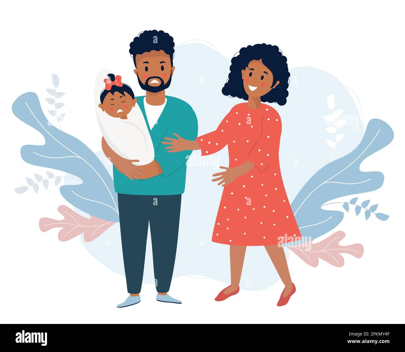 Crying Family Cartoon