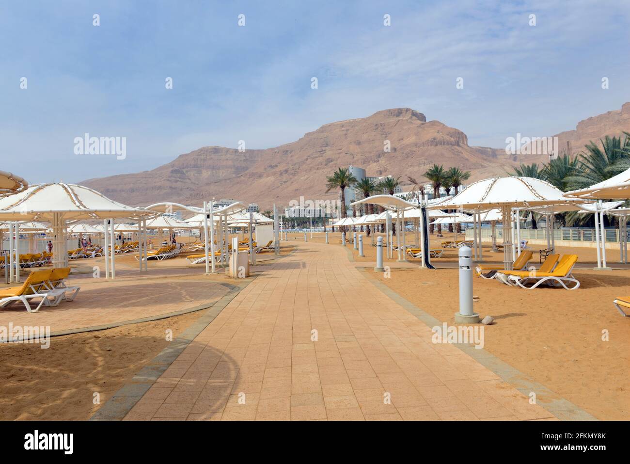 The Beach area in Ein Bokek, Dead Sea, Israel Stock Photo - Alamy