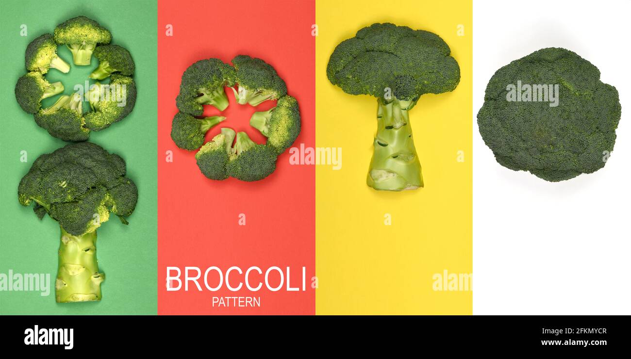 Creative layout made of broccoli. High resolution photo. Full depth of ...