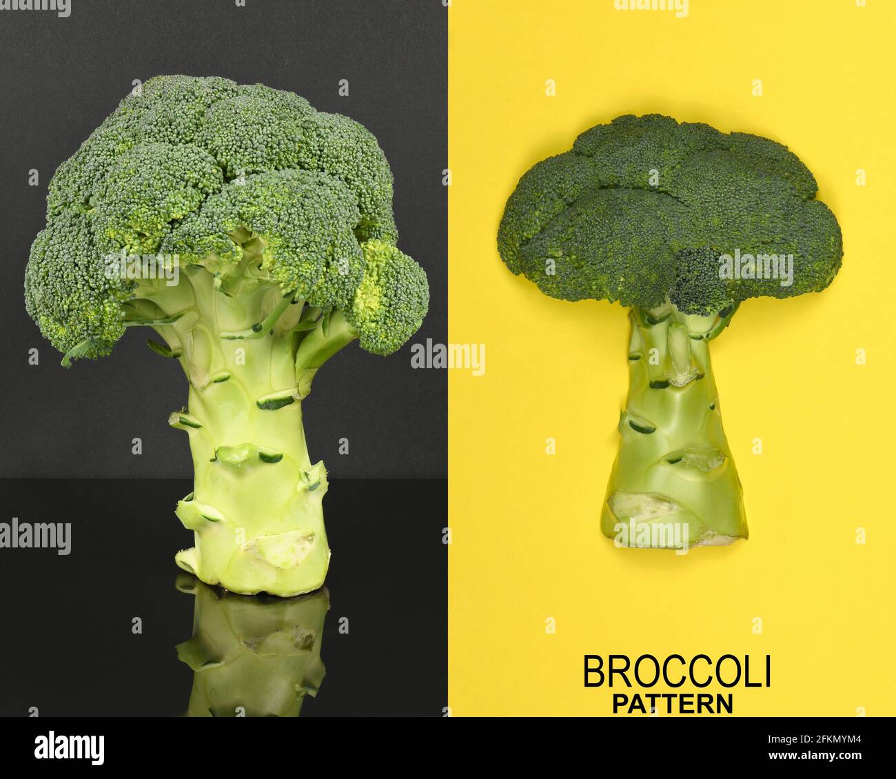 Creative layout made of broccoli. High resolution photo. Full depth of ...