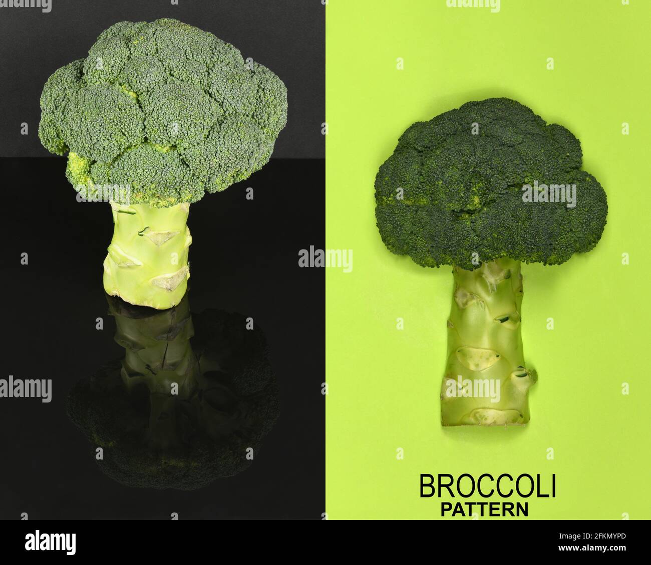 Creative layout made of broccoli. High resolution photo. Full depth of ...