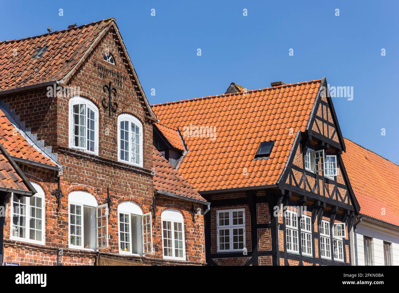 Historic houses at the market square in Ribe, Denmark Stock Photo - Alamy